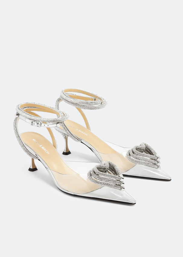 Mach & Mach Triple heart pumps for Women - Neutral in KSA | Level Shoes