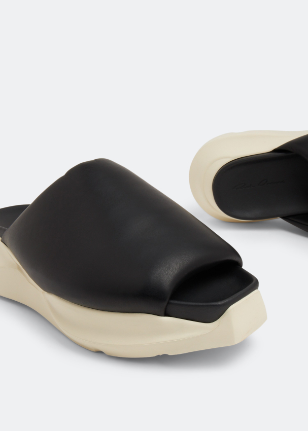 Rick Owens Geth puffer slides for Men - Black in KSA | Level Shoes